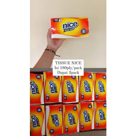 Jual Paket Tissue Nice 180ply (isi 3pack) | Shopee Indonesia