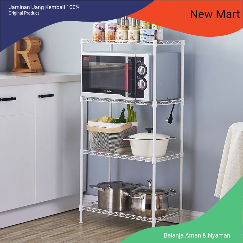 Jual Krisbow Rak Besi 4 Tingkat/Rak Serbaguna-putih | Shopee Indonesia