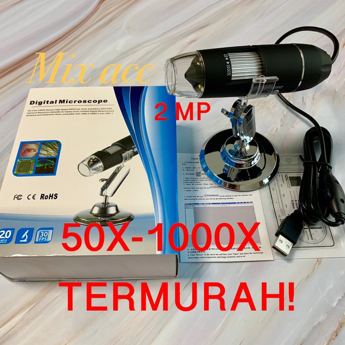 Jual Usb Digital Microscope 50-1000X Zoom . Magnifier Lensa Kaca ...