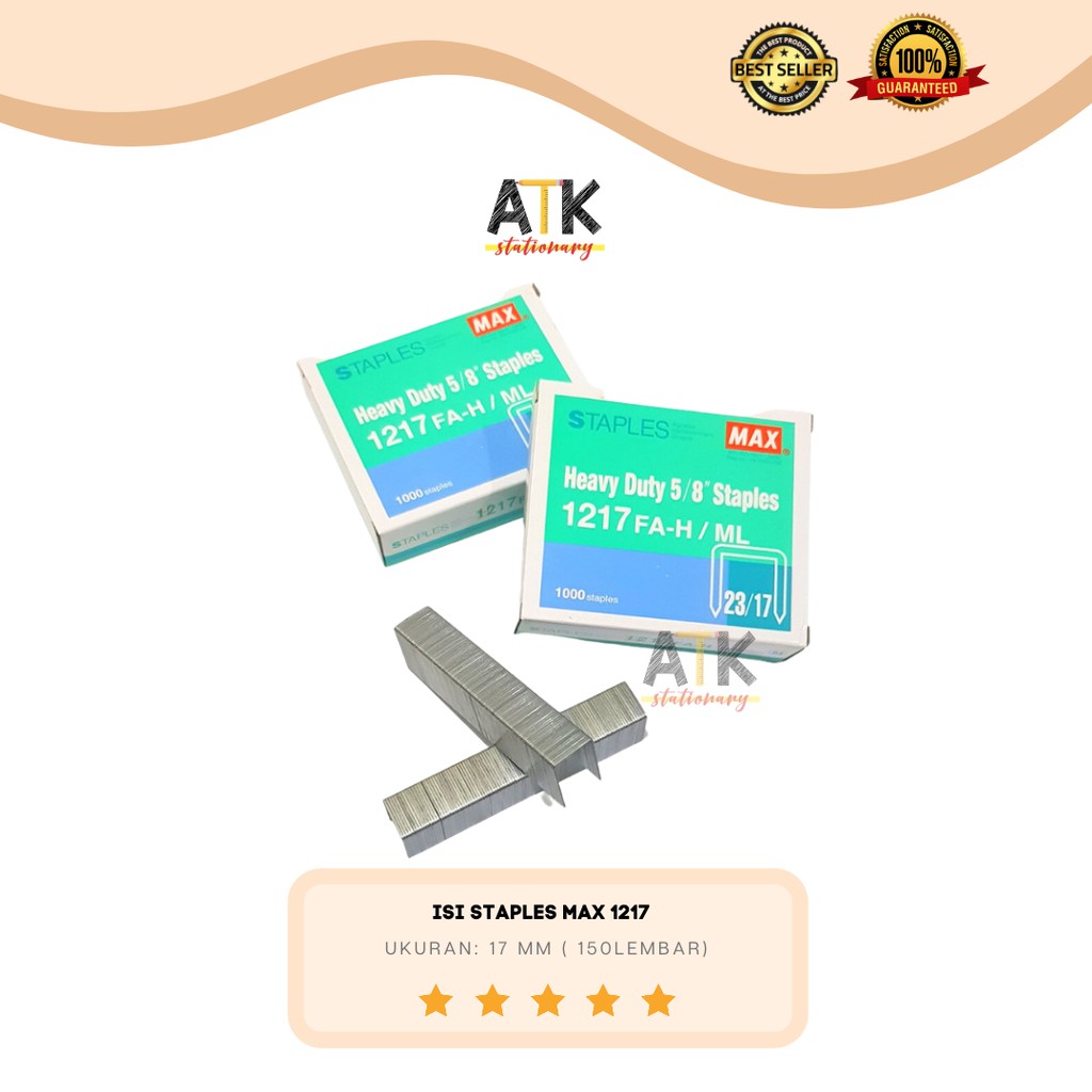 Jual Isi Staples Max 1217 FA-H/ML Heavy Duty atk | Shopee Indonesia
