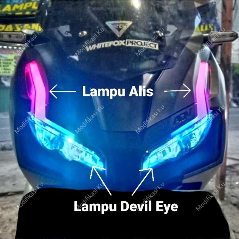 Jual LAMPU LED DEVIL DEMON EYE LED 3 TITIK VARIO PCX BEAT SCOOPY DLL ...
