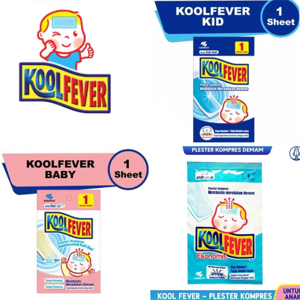 Jual KOOLFEVER / KOOL FEVER / COOL FEVER Bayi | Anak-anak | Kool Fever | Plester Kompres Demam ...