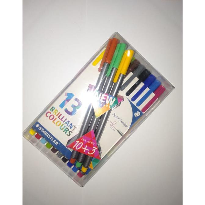 Jual Staedtler Triplus Fineliner Set Pulpen ( 10 Pcs ) | Shopee Indonesia