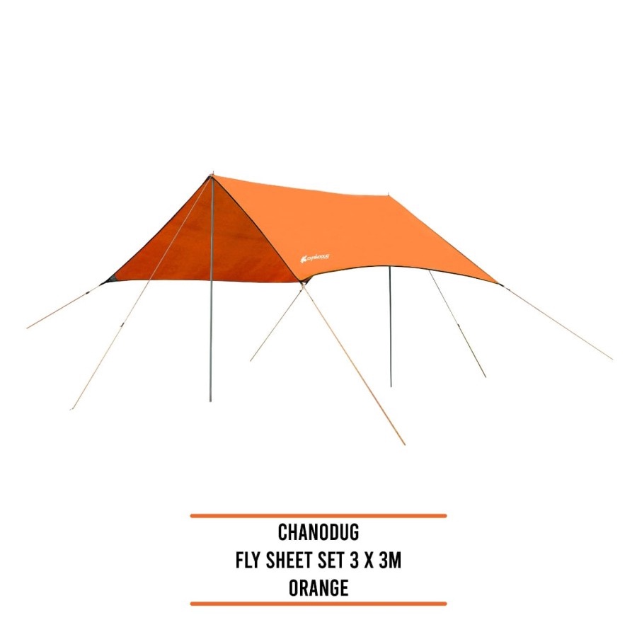 Jual Flysheet 3x3 Tenda Camping Set Chanodug Plus Tiang Awning Pole ...