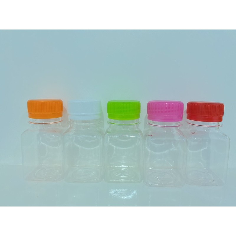 Jual Botol Kapsul Kotak Bening / Transparan Obat Ukuran 60ml + Tutup ...