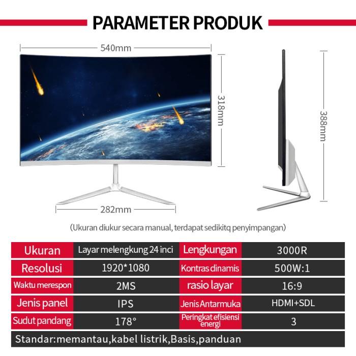 Jual MIIGO 24-inci 75Hz monitor komputer LCD, desktop kantor, gaming ...