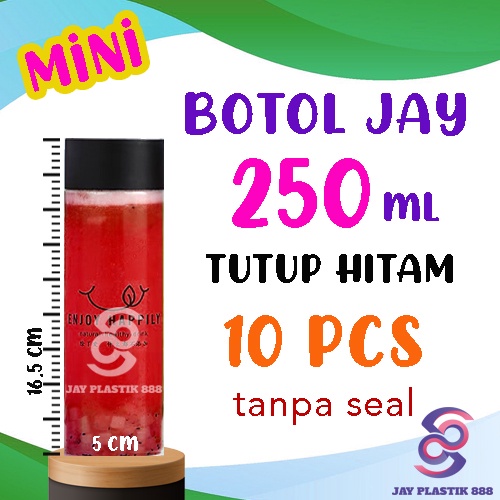 Jual Botol JAY/JP Mini Hitam 250 ml (10 Pcs) | Shopee Indonesia