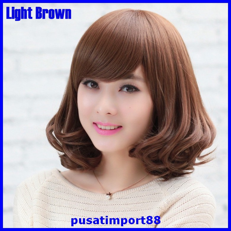 Jual Wig Pendek 3460 Wig Murah Wanita Wig Rambut Palsu Pendek Bob ...