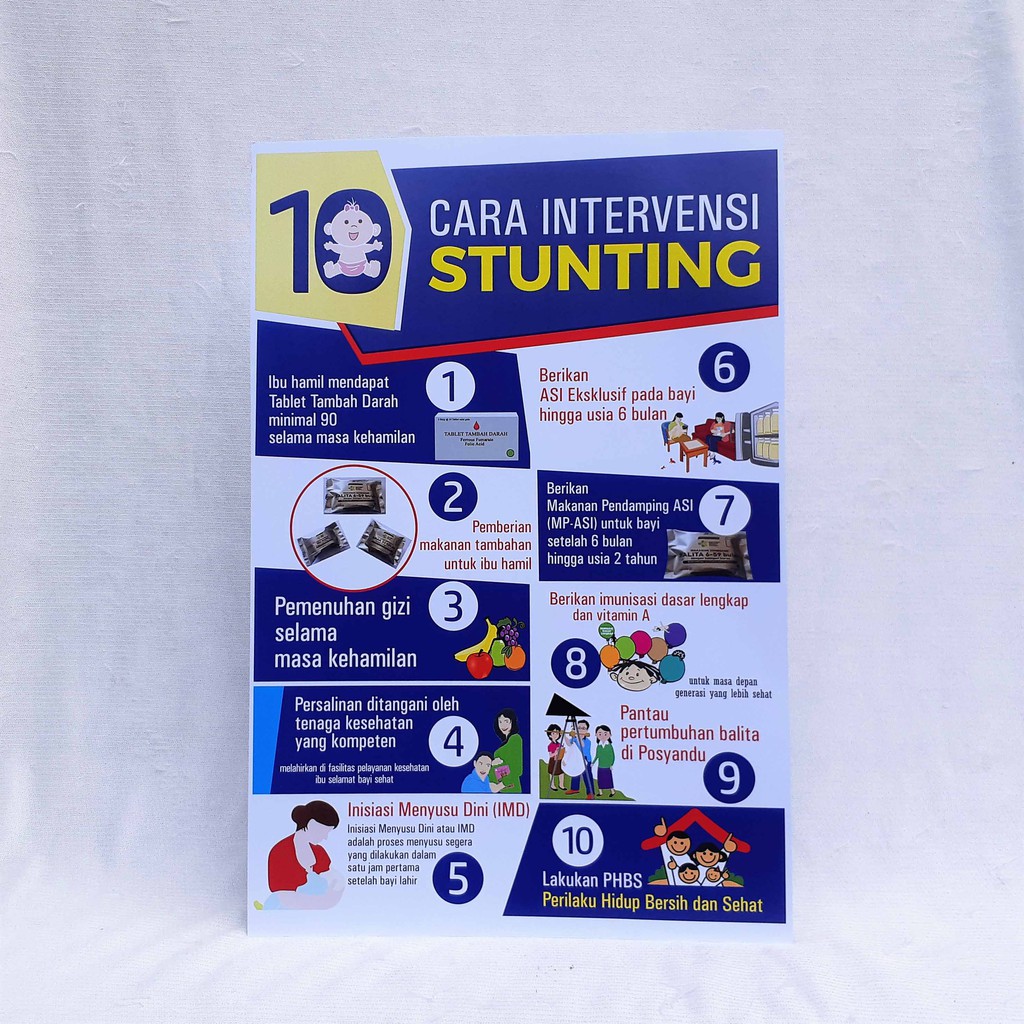 Jual Poster 10 Cara Intervensi Stunting - Poster Stunting - Poster ...