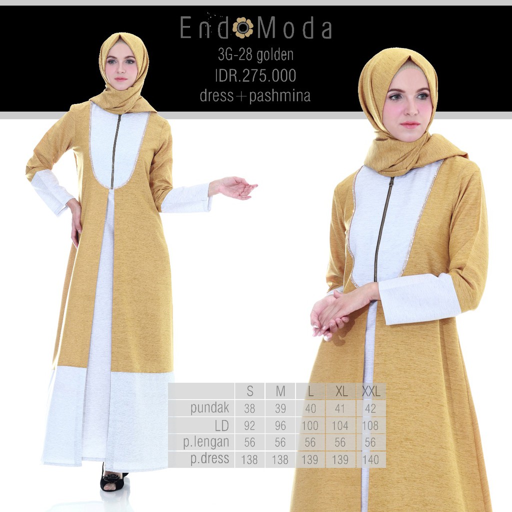 Jual Gamis Endomoda 3G 28 Gold | Shopee Indonesia