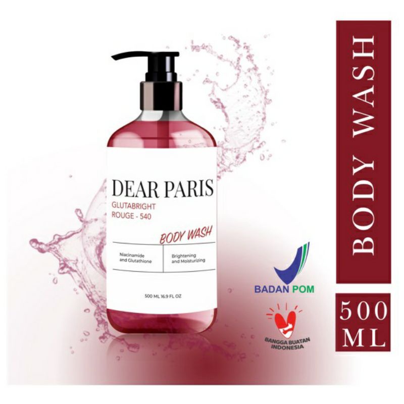 Jual BODY WASH DEAR PARIS GLUTABRIGHT 500ML | Shopee Indonesia