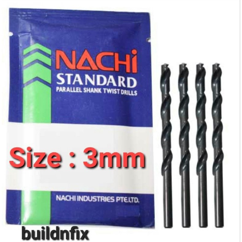 Jual NACHI MATA BOR BESI HSS ASLI 3MM | Shopee Indonesia