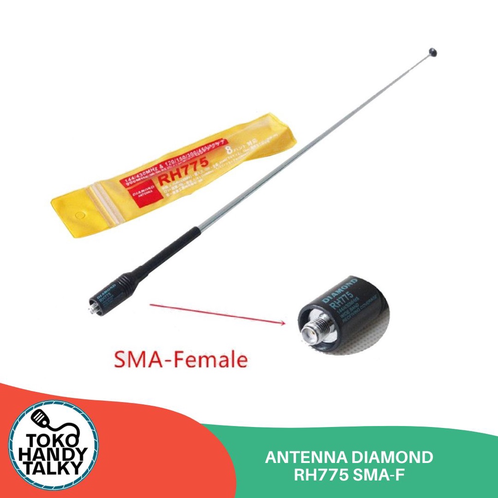 Jual Antenna RH-775 RH775 Sma Female Antena Tarik HT Baofeng Weierwei Dual Band | Shopee Indonesia