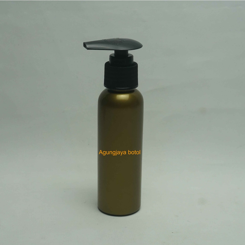 Jual Botol Pet 100 Ml BR Emas Dof Tutup Pump Lotion / Botol Plastik ...