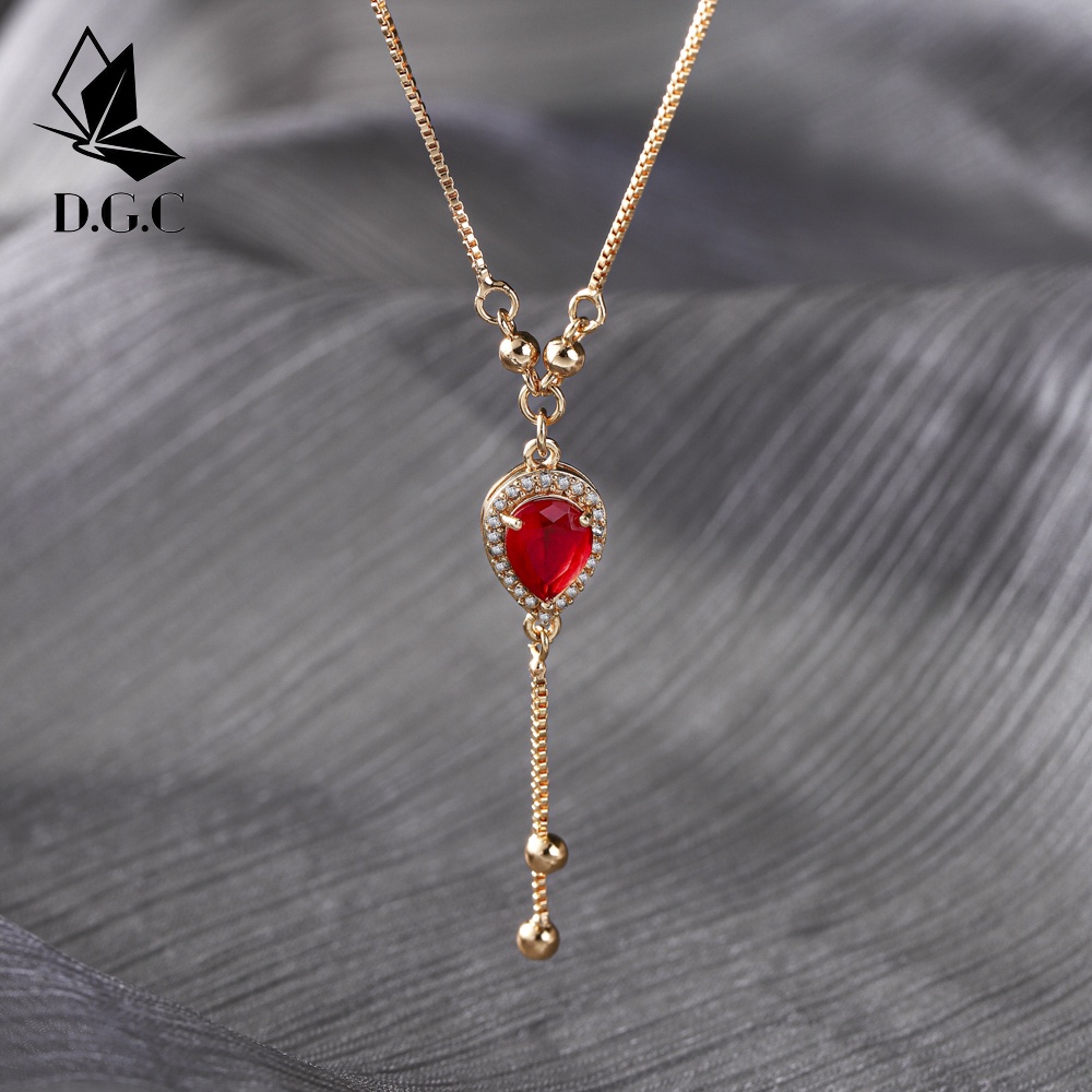 Jual COD Kalung Wanita Fashion Rumbai Permata Liontin Korea Aksesoris ...