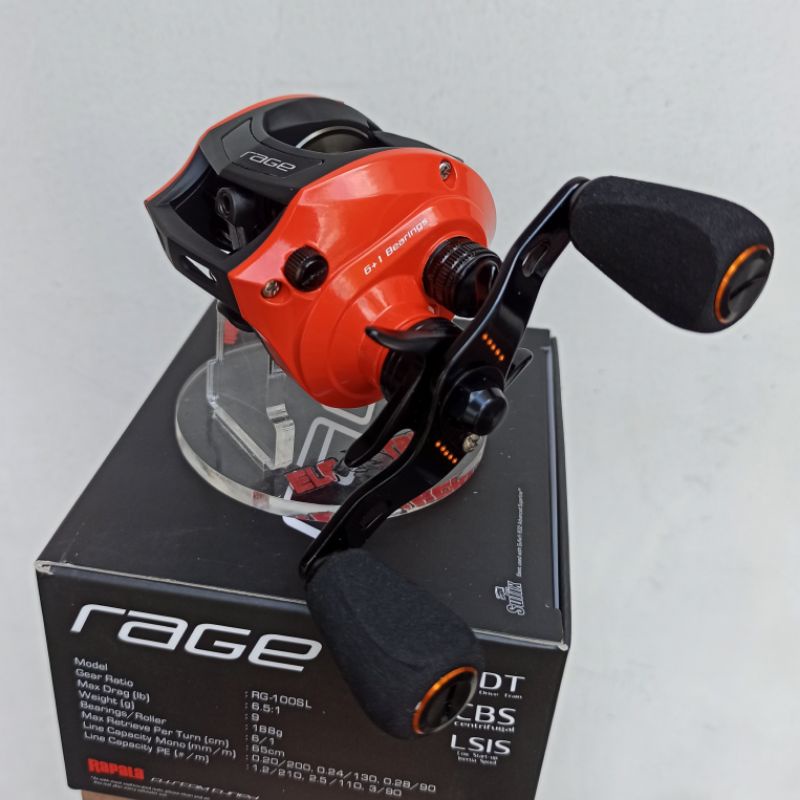 Jual Reel BC Bait Casting Rapala Rage Handle Kiri RG-100SL | Shopee ...