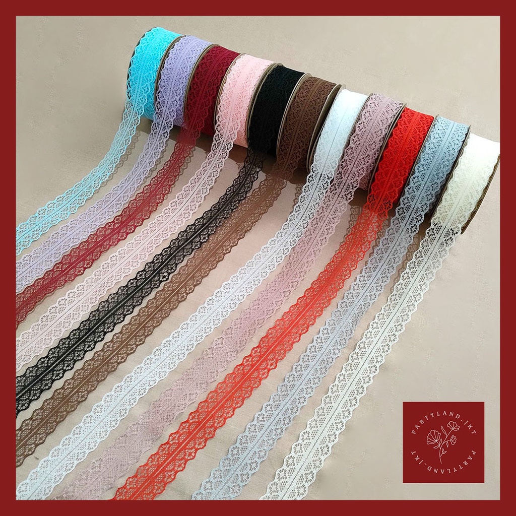 Jual 1 ROll 45meter Pita Renda 3cm Dekorasi Hias Buket Bunga Kado Pesta ...