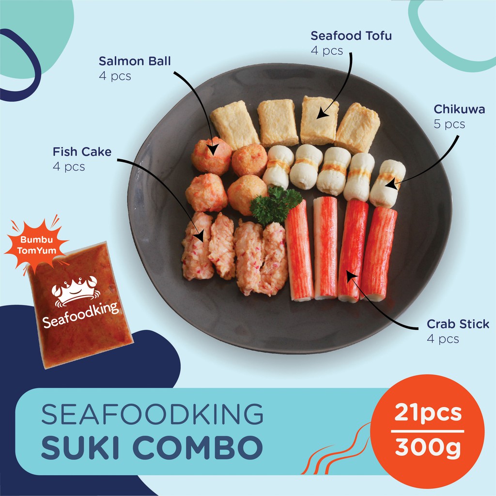 Jual Suki Combo Seafoodking Kaldu Tom Yum (Bakso Ikan Campur 21pcs ...