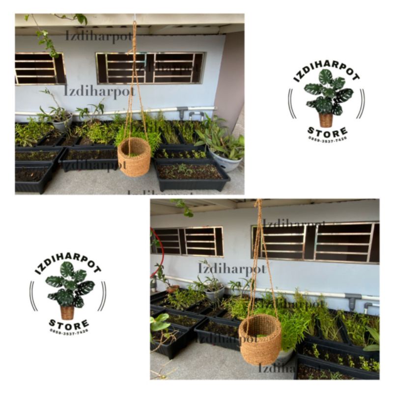 Jual pot bunga tanaman gantung serabut kelapa lilit - GANTUNG SABUT ...