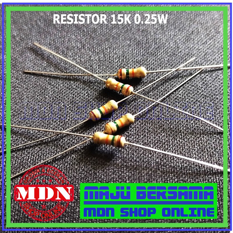 Jual Resistor 15K 0.25W 1/4w seperempat watt | Shopee Indonesia