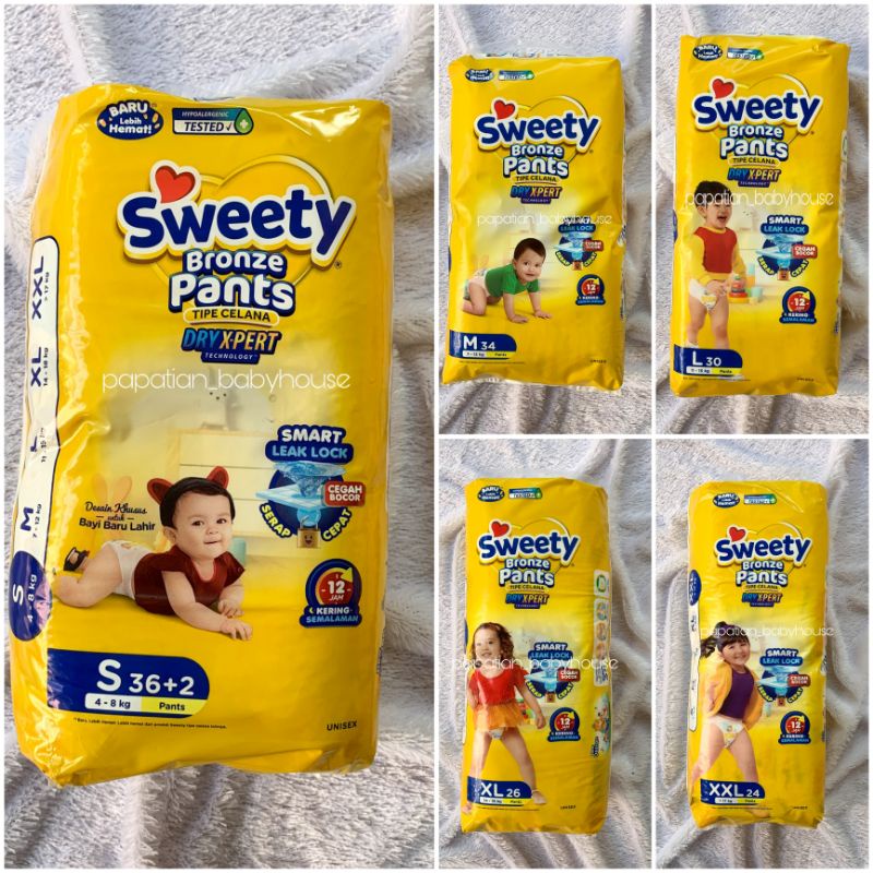Jual Sweety Bronze Pants S36+2 || M32 || L28 || XL26 || XXL24 Popok ...