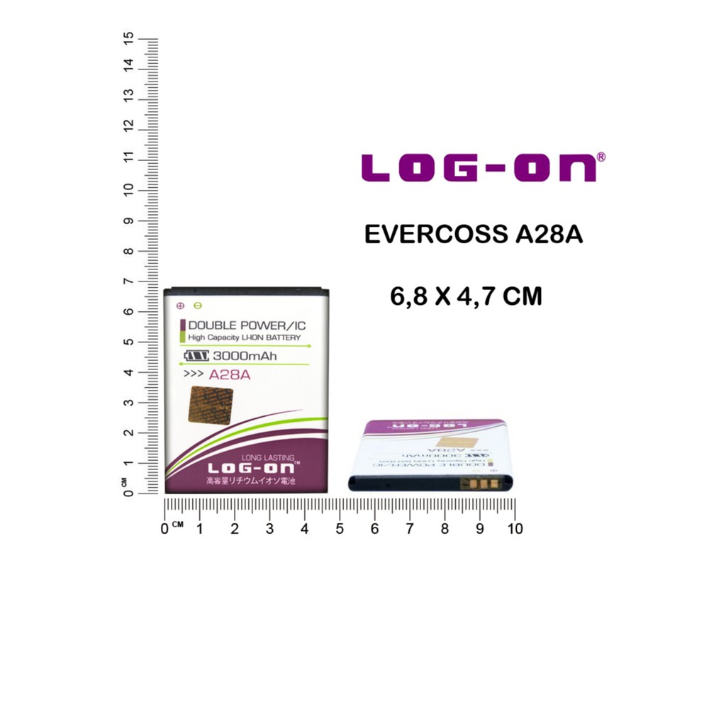 Jual Baterai Double Power Log On EVERCROSS A28A / A28 ( 3000 Mah ) | Shopee Indonesia