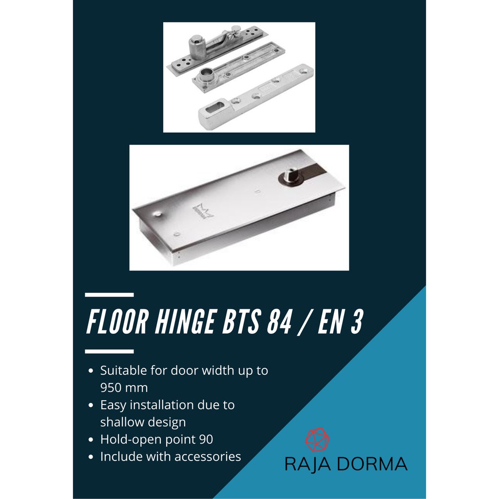 Jual Floor Hinge Dorma BTS84 EN3 with Accessories dormakaba BTS 84 EN 3 ...