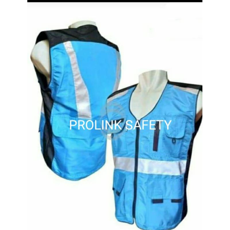 Jual ROMPI SAFETY FULL TASLAN PAKAI FURING FREE LOGO K3 BENDERA BIRU ...