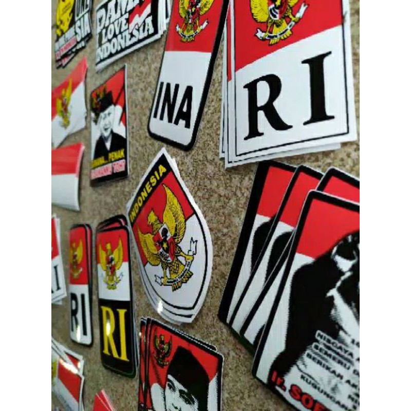 Jual stiker sticker isi 100pcs khusus nasionalis kemerdekaaan | Shopee ...