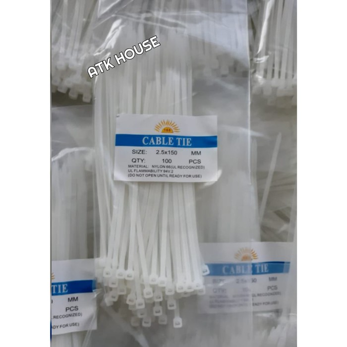 Jual Kabel Ties 2.5*150mm 168 GOOD QUALITY/Cable Ties 2.5*15cm isi ...