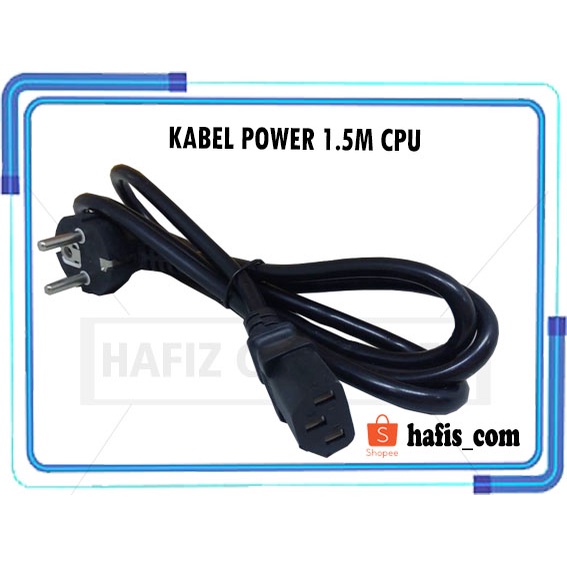 Jual Kabel Power Cpu - Listrik / Komputer Psu 1.5m Cable Tebal | Shopee ...