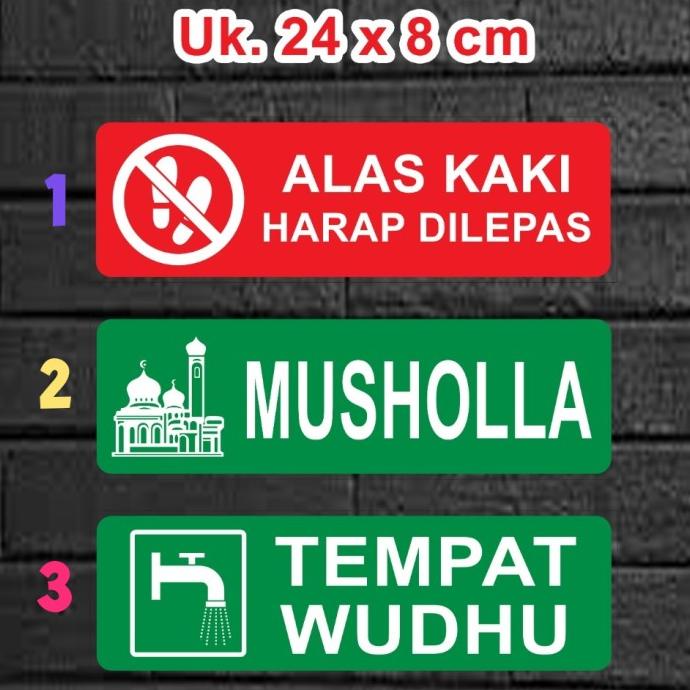 Jual [Ready] Stiker Lebel Masjid Mushola Sign Rambu K3 Tempat Wudhu ...