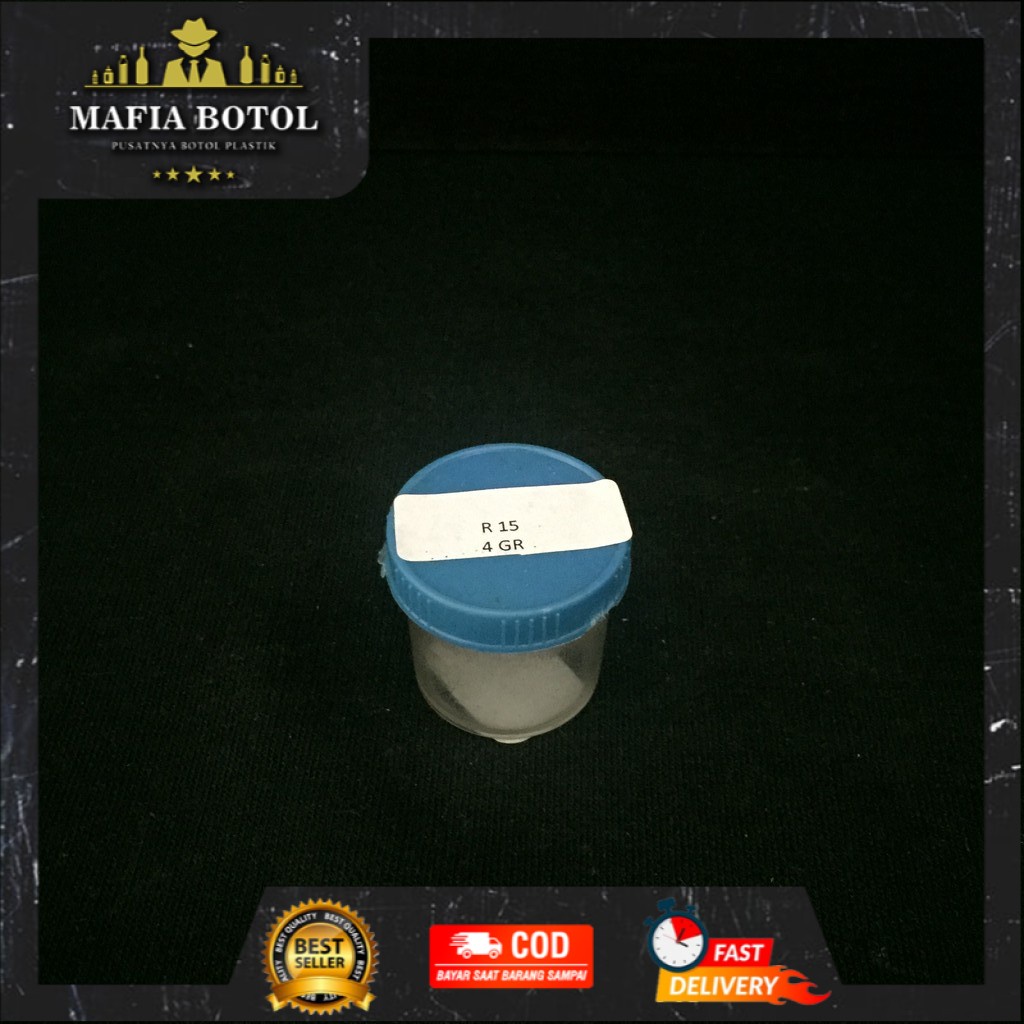 Jual pot cup 15 ml 4 gr gram wadah plastik tes urine slime laboratorium ...