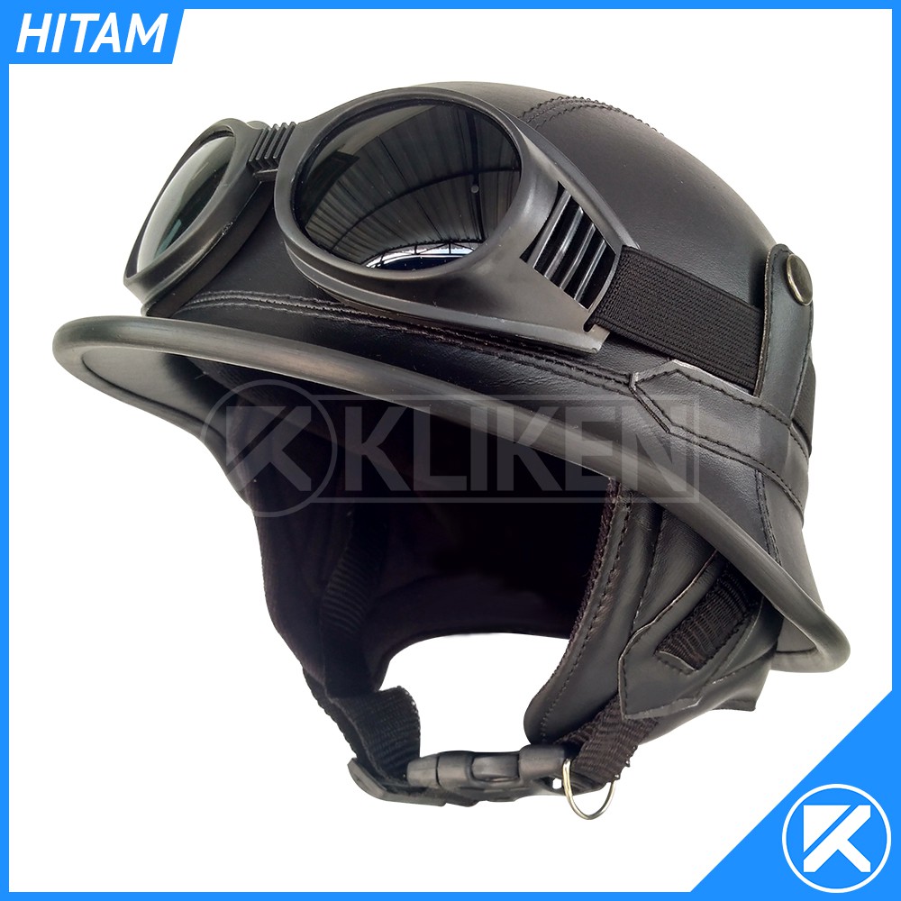 Jual Helm Jadul Retro Klasik Model Unik Kulit Sintetis Dewasa Variasi ...
