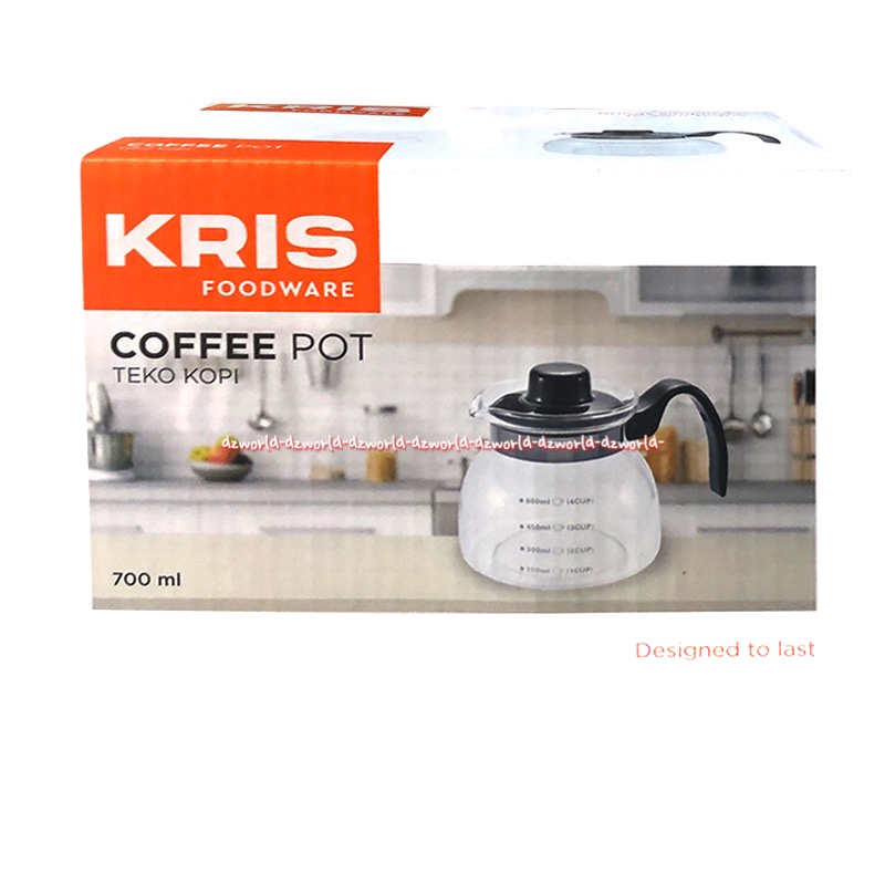 Jual Delicia Kris Foodware Coffee Pot 700ml Teko Kopi Kettle Glass ...