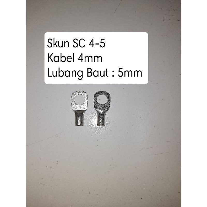 Jual Kabel Skun SC 4-5 Kabel 4mm Lubang Baut 5mm | Shopee Indonesia