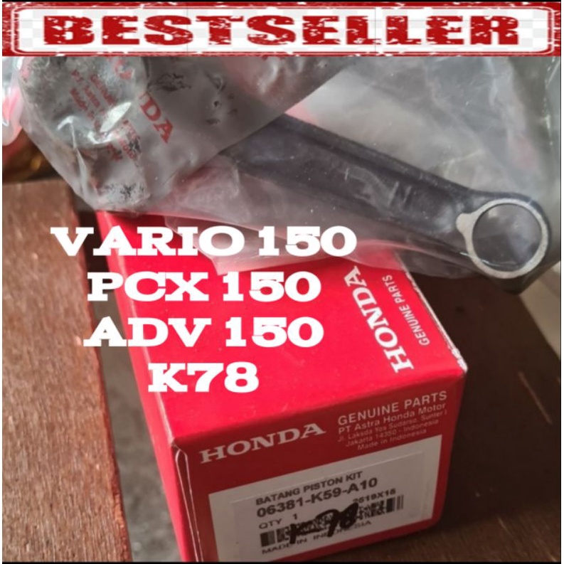 Jual STANG SEHER PISTON VARIO 150 INJEKSI PCX LOKAL ADV KODE K78 CONECTING ROD KIT | Shopee ...