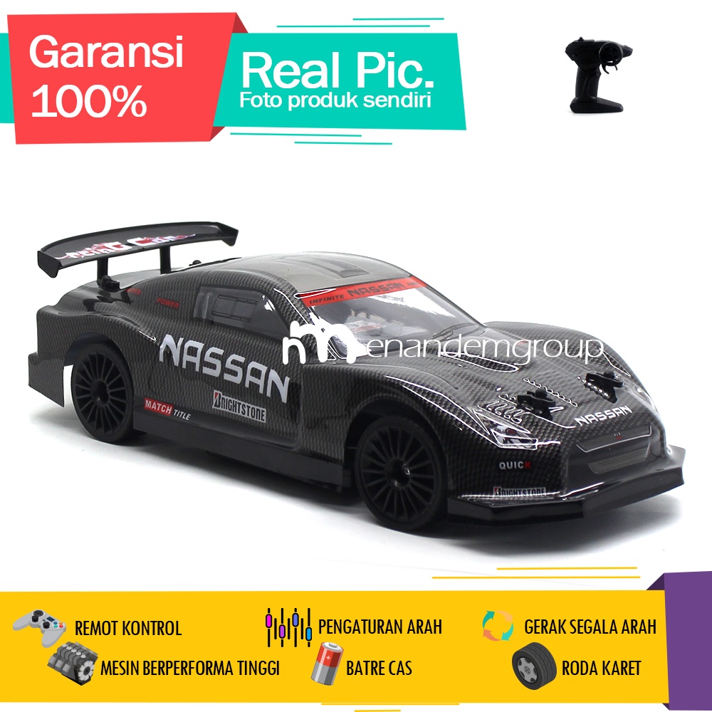 Jual Mainan Mobil Remot Kontrol RC Drift 4WD Black Phantom Kecepatan ...