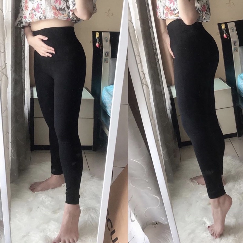 Jual PREMIUM LEGGING HITAM TEBAL / legging hitam fit xl / legging super ...