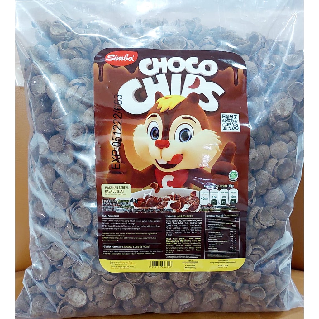Jual Simba Choco Chips Coklat Koko Crunch Los Pak 950gram | Shopee Indonesia