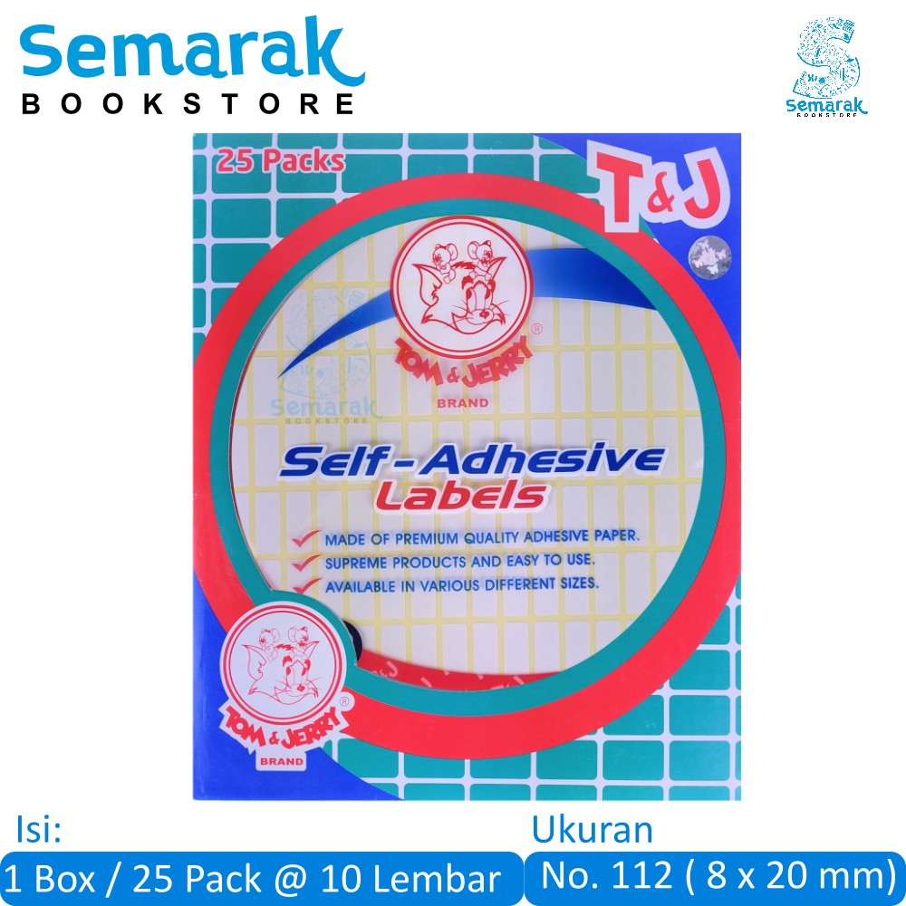 Jual Tom & Jerry Sticker Self-Adhesive Labels Stiker Label No. 112 (8 x 20 mm) [1 Box / 25 Pack ...