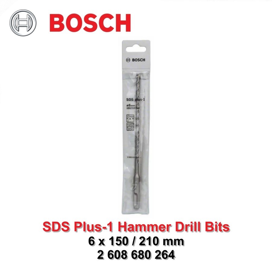 Jual MATA BOR BETON BOSCH SDS PLUS-1 HAMMER DRILL BITS 6 X 150 / 210 MM | Shopee Indonesia