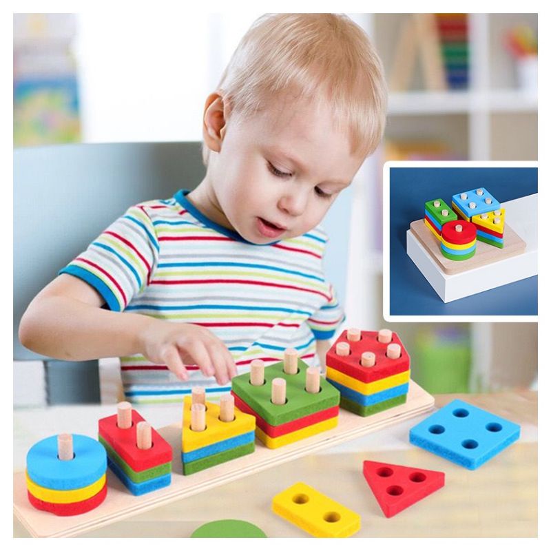 Jual Pilar Basic Shape Square Basic Shape Puzzle Bentuk 3d Pasak ...