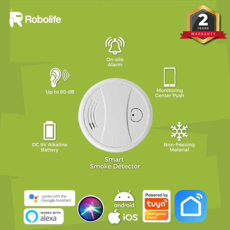 Jual Robolife Smoke Detector (Pendeteksi Asap) | Shopee Indonesia