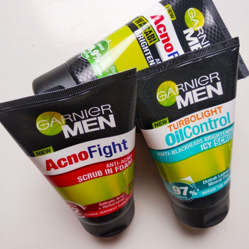 Jual GARNIER MEN/Garniermen Acno Fight/Turbolight/Oil Control 100ml 150ml | Shopee Indonesia