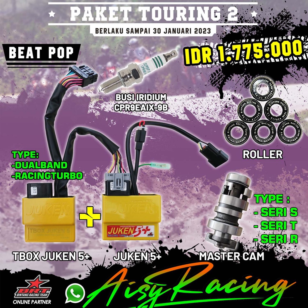 Jual Paket Touring 2 BRT ECU JUKEN 5+ MASTER CAM NOKEN AS ROLLER Beat ...