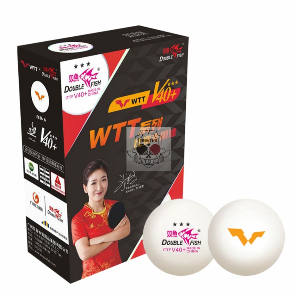 Jual Double Fish 3 Star V40+ WTT ABS Balls - Bola Pingpong Tenis Meja | Shopee Indonesia