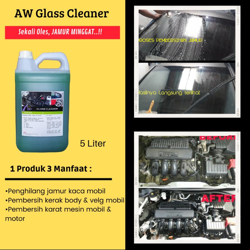 Jual PEMBERSIH JAMUR KACA MOBIL AW GLASS CLEANER | OBAT JAMUR KACA ...