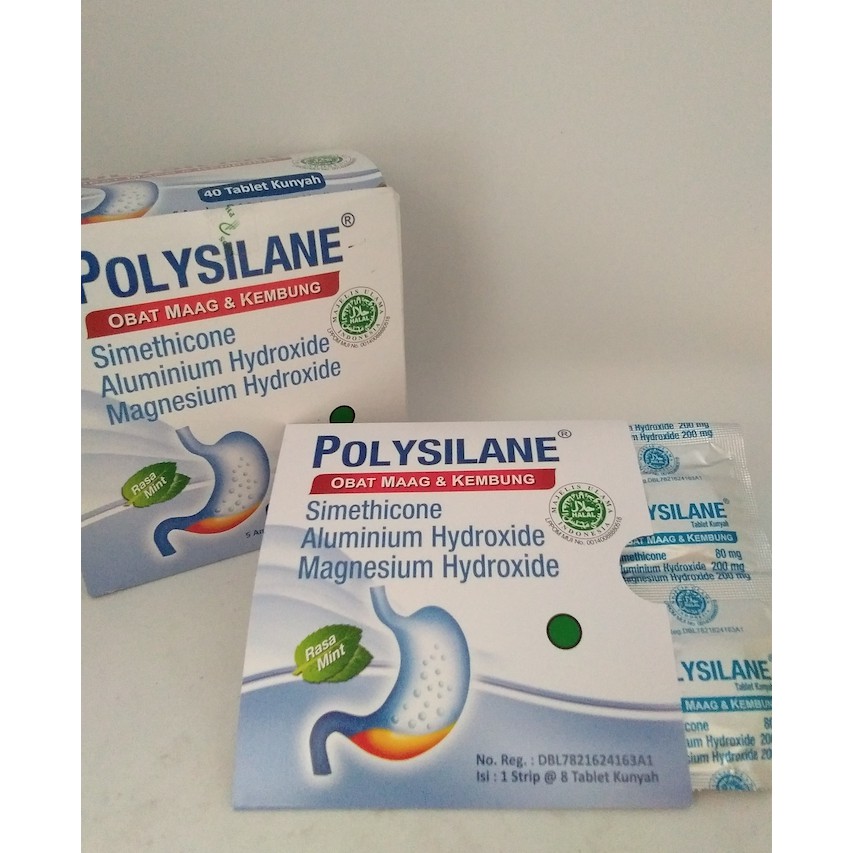Jual Polysilane 8 tablet Kunyah Obat Maag Kesehatan Lambung ...