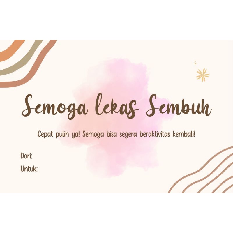 Jual KARTU UCAPAN GET WELL SOON / KARTU UCAPAN GWS / SEMOGA LEKAS SEMBUH/ KARTU UCAPAN | Shopee ...